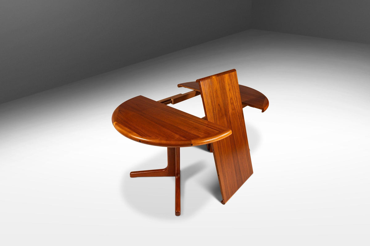 Danish Modern Extension Dining Table in Teak w/ Trestle Base, Denmark,