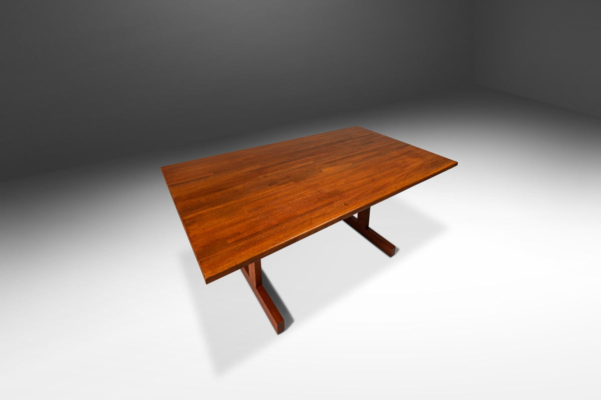 Mid-Century Danish Modern Minimalist Butcher Block Dining Table / Work
