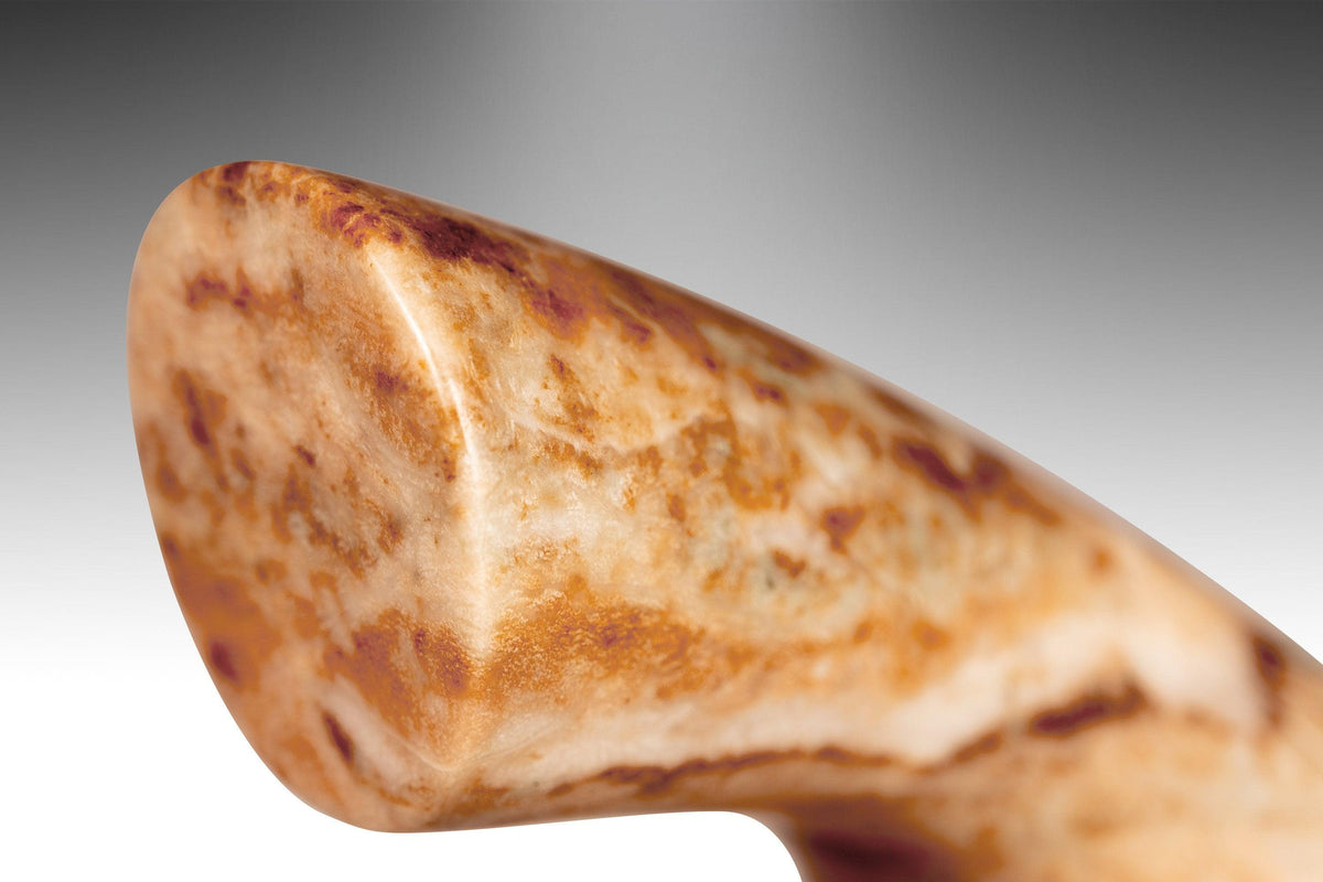 Modern Abstract Sculpture in Solid Alabaster by Mark Leblanc (1/8), US