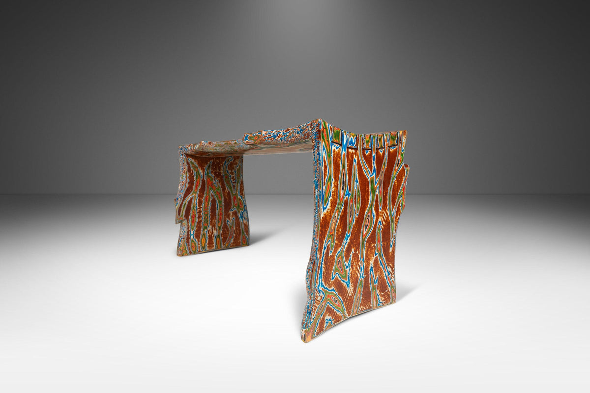 Organic Modern Studio Craft Bentwood Asymmetrical Abstract Bench by Je