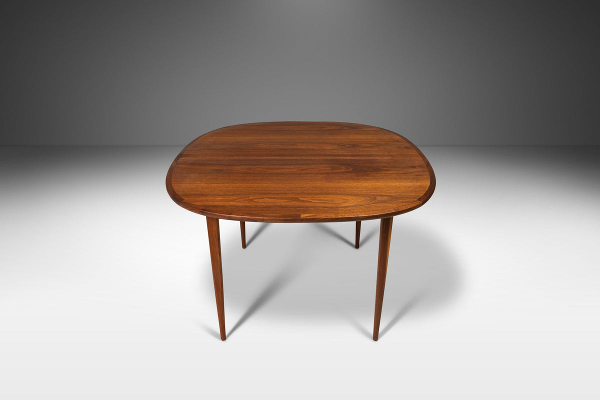 Petite Mid Century Modern Dining / Card Table in Walnut by Watertown S