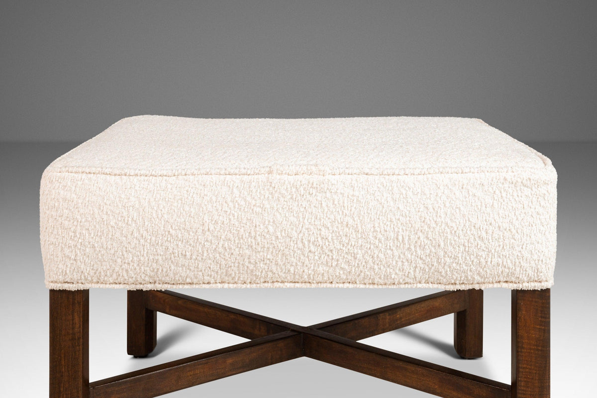 Set of Two ( 2 ) Mid Century Ottomans / Footstools in the Manner of Ed